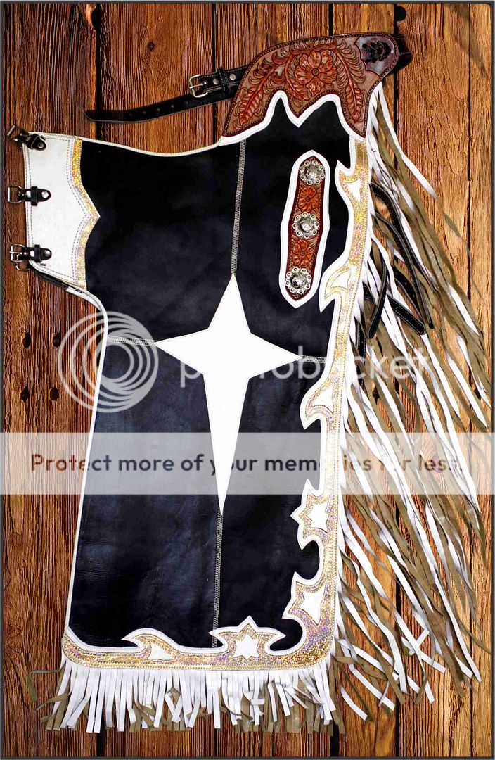 Bronc/Bull-Riding Pro Rodeo Show Batwing Chaps PBR PRCA Western Rodeo ...